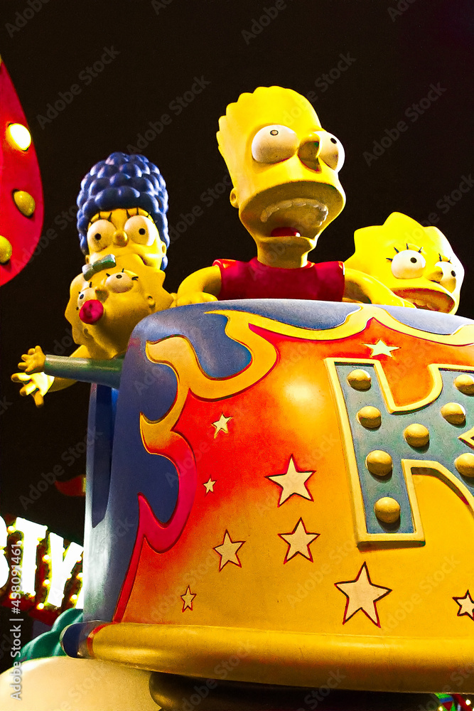 Los Angeles.CA/USA - Oct 29,2018 : "Krustyland The Simpsons Ride" , the ...