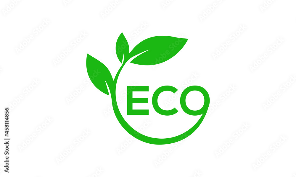 ECO Logo design, eco logo, eco, logo design, eco leaf logo の Stock ベクター ...
