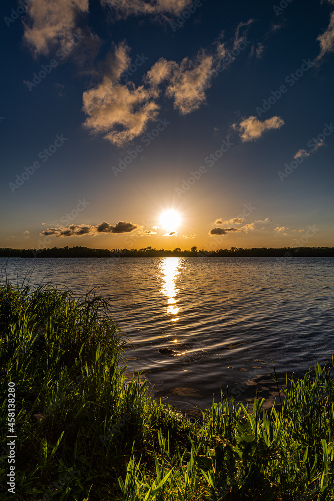 Iowa Big Creek Lake State Park Sunset Stock Photo | Adobe Stock