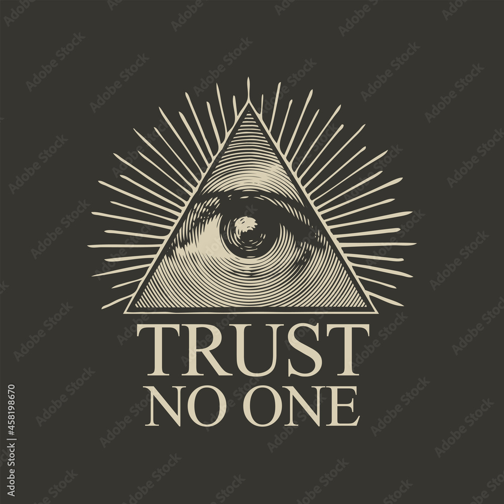 Vector icon of the Masonic symbol of the All-seeing Eye of God. The Eye ...