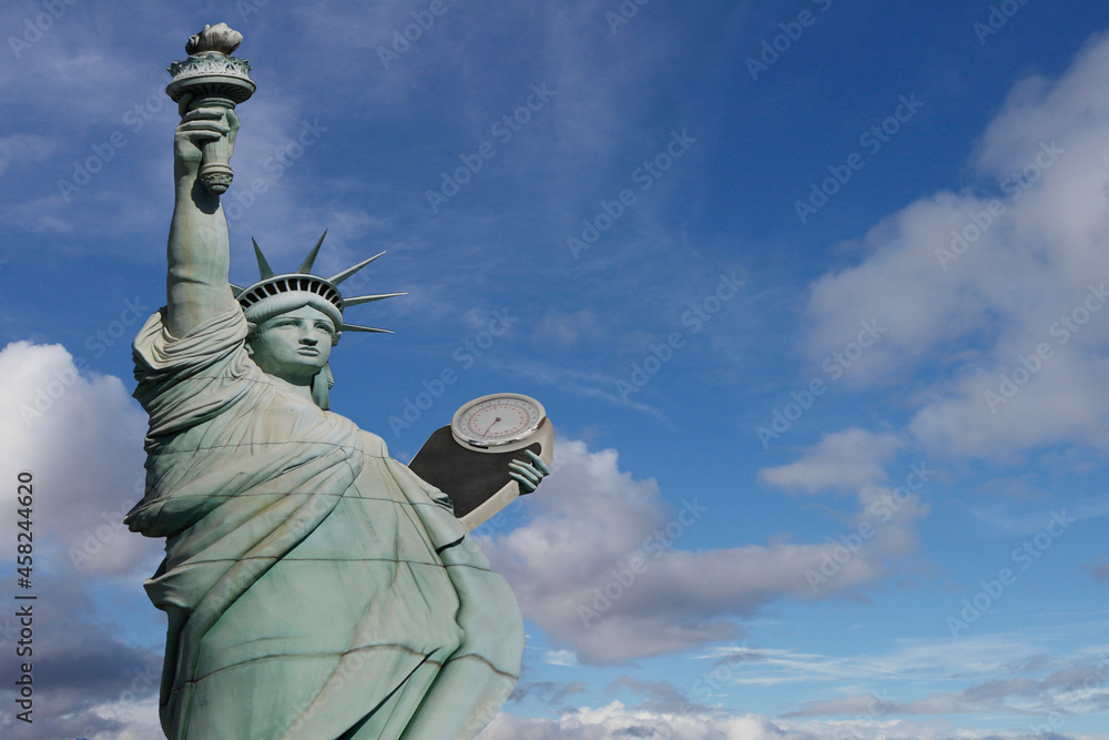 Obese Statue of Liberty Stock Illustration | Adobe Stock