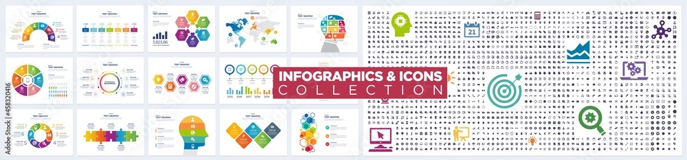 infographics & icons collection Stock Vector | Adobe Stock
