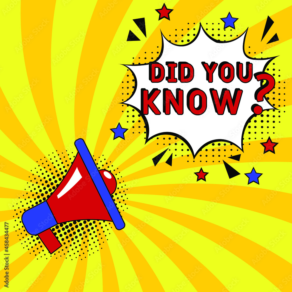 Did you know? text. Comic book explosion with text Did you know ...