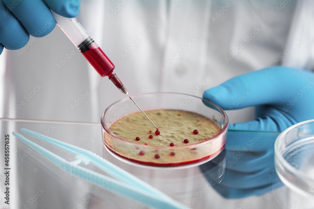 Medical Research Laboratory: male Scientist Working, Analyzing ...