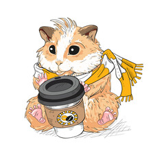 Coffee Hamster Poster Free Stock Photo - Public Domain Pictures