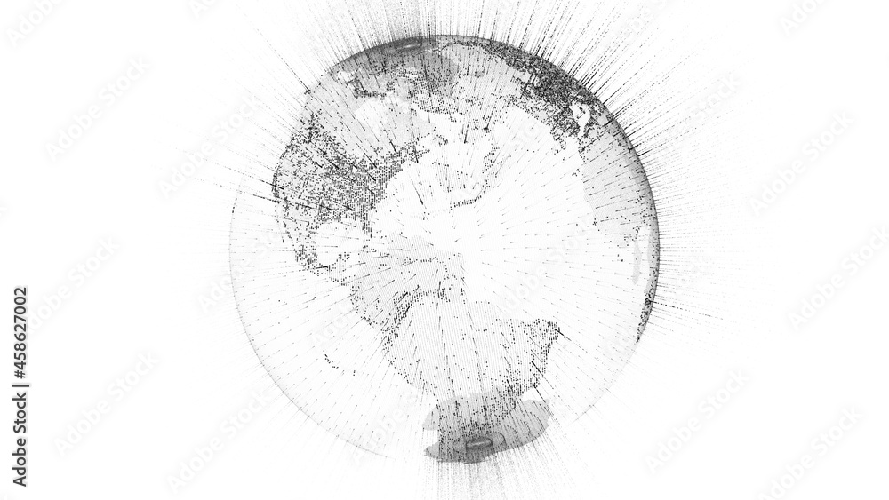 Ilustración de Stock Global Big data visualization data center ...