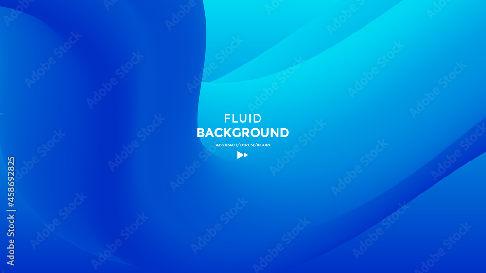 Blue Abstract fluid wave. Modern poster with gradient 3d flow shape. Innovation background ...