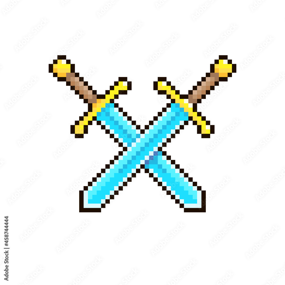 Vector de Stock colorful simple flat pixel art illustration of cartoon ...