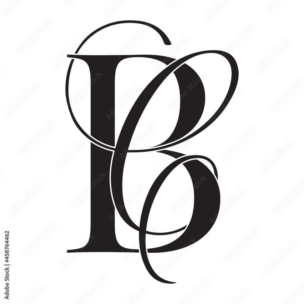 Vektor bc, cb, monogram logo. Calligraphic signature icon. Wedding Logo ...