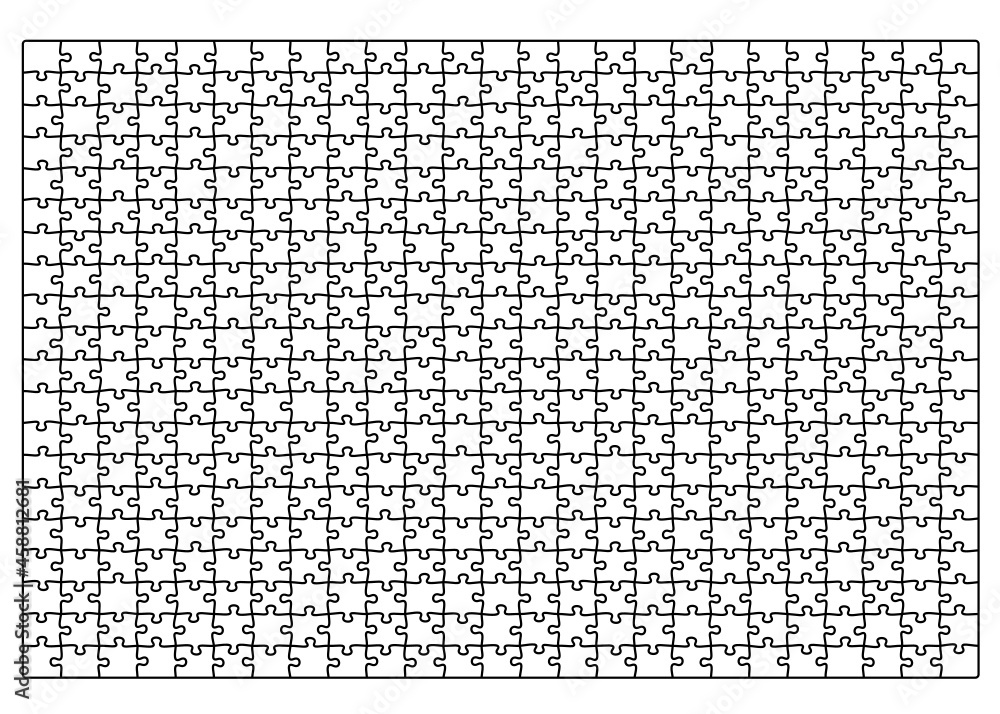 Jigsaw puzzle transparent template svg vector illustration Stock Vector ...
