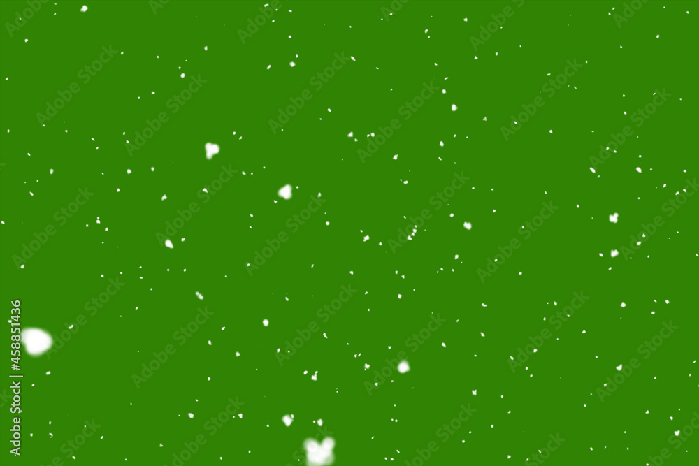 Snow falling on green screen background Stock Photo | Adobe Stock
