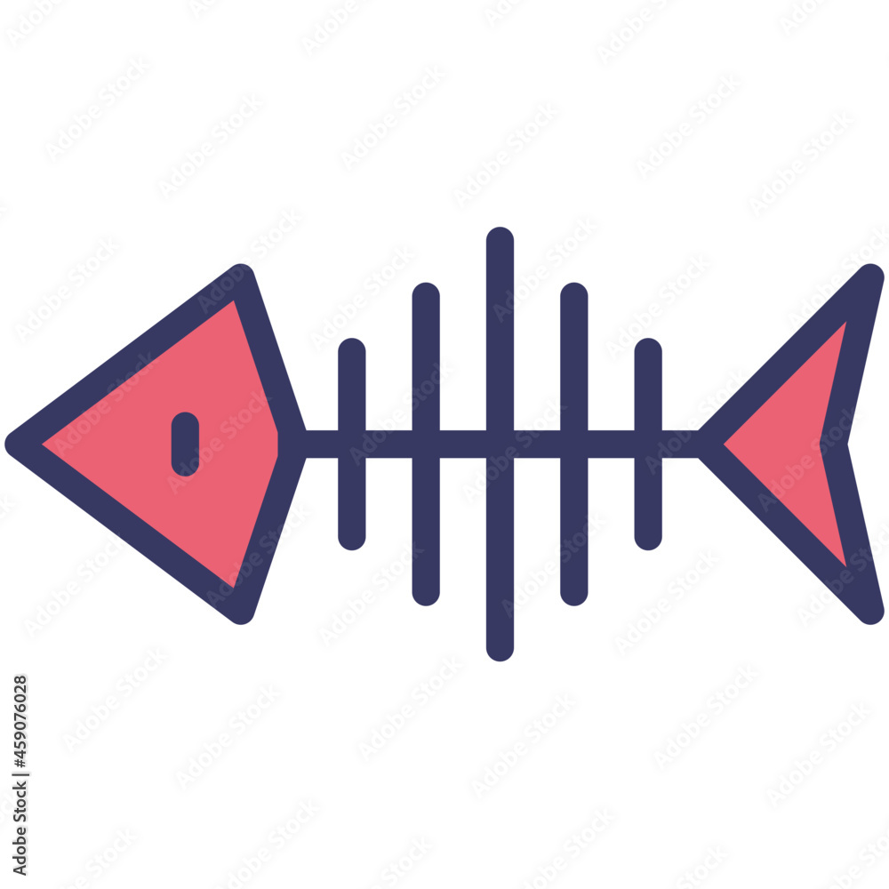 Fishbone Icon Stock Vector | Adobe Stock