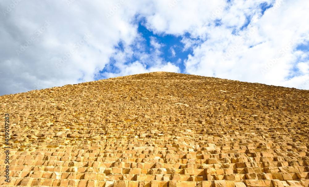 The Pyramid of Giza, built for the Pharaoh Cheops, Egypt Stock Photo ...