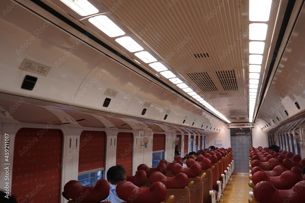 JR Kyushu Express Train, Sonic in Japan - JR九州 特急列車 ソニック 車内 Stock Photo ...