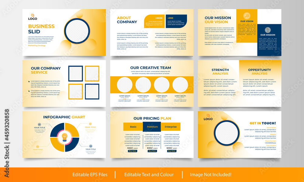 Corporate agency presentation design Stock Vector | Adobe Stock