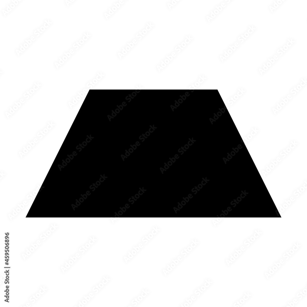 Trapezoid or Trapezium shape symbol vector icon for creative graphic ...