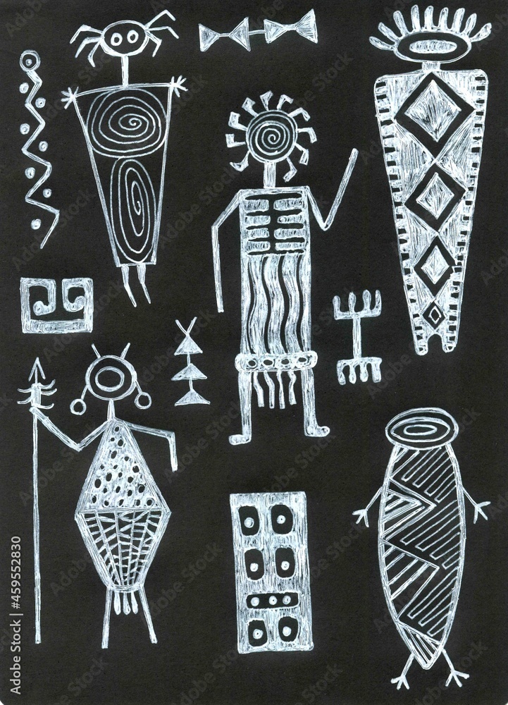 Caveman Drawings Aliens