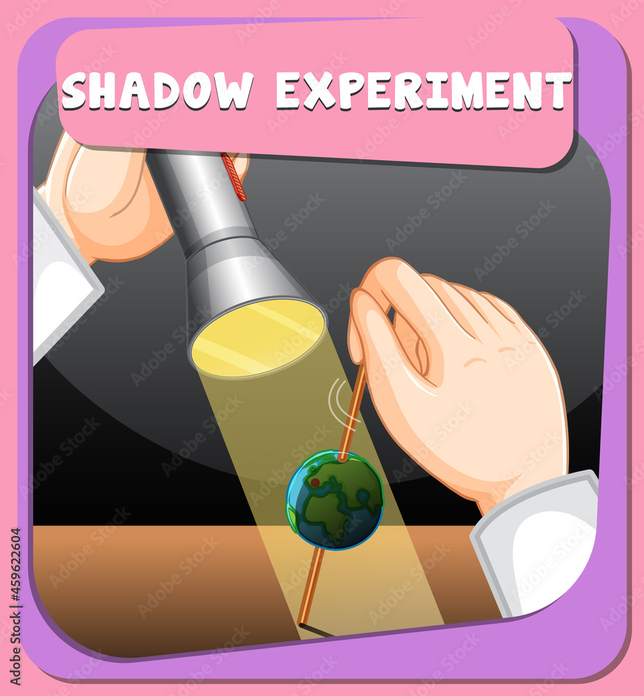 Shadow science experiment poster Stock Vector | Adobe Stock