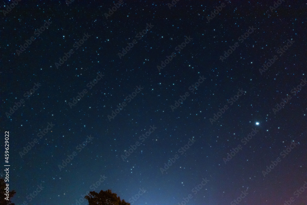 starry night sky. Night sky stars view in Austria Stock Photo | Adobe Stock