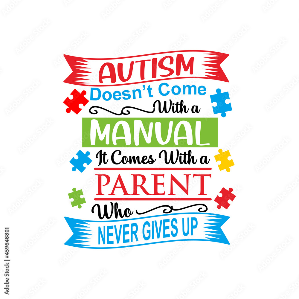 Autism quotes lettering svg vector Stock Vector | Adobe Stock