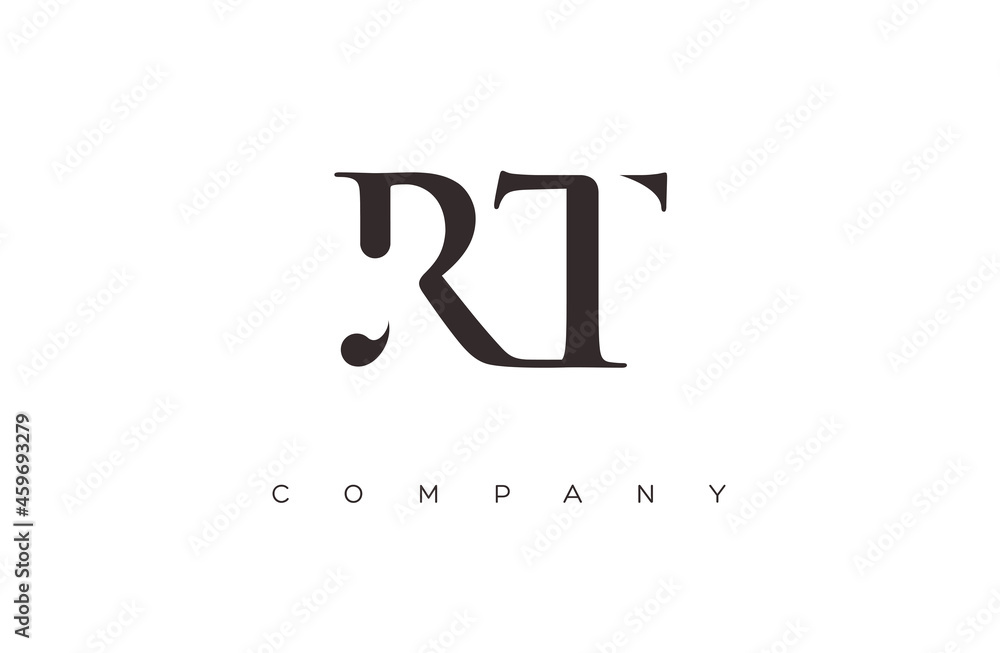 Initial RT logo design vector Stock Vector | Adobe Stock