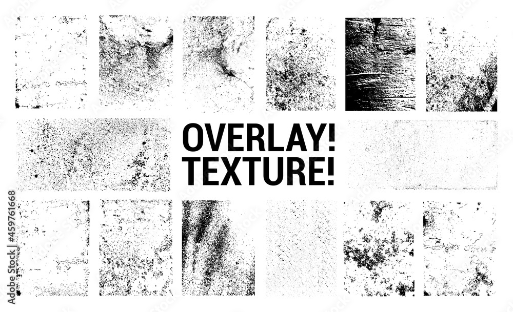 Various overlay textures, old wall effect, dirt, damage, dust, retro ...