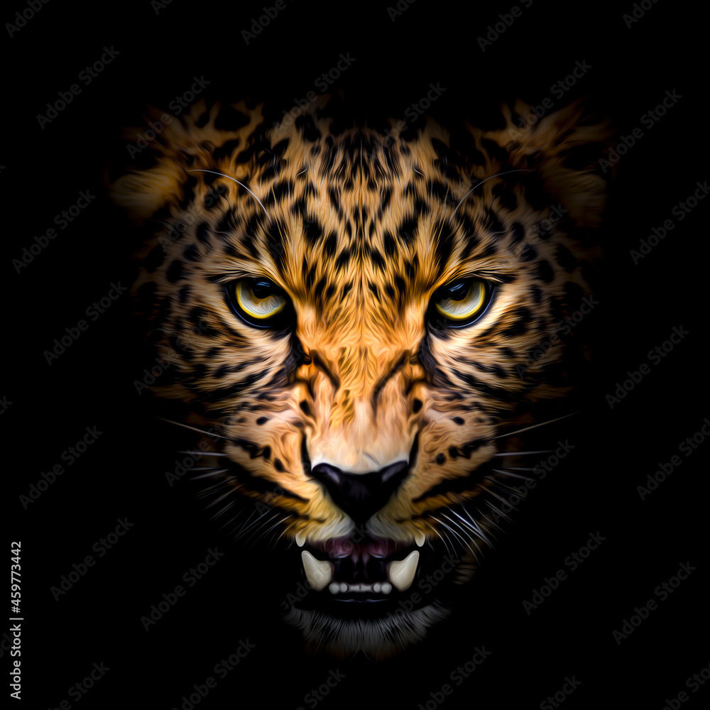portrait of a tiger Stock Illustration | Adobe Stock