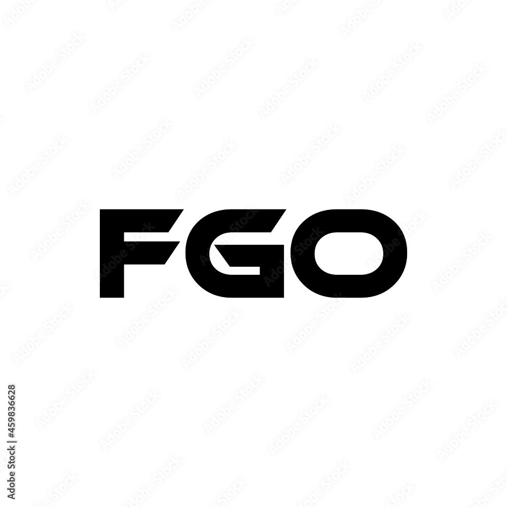 FGO letter logo design with white background in illustrator, vector ...