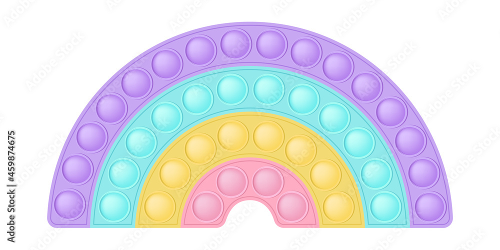 Popit a fashionable silicon fidget toys. Addictive antistress rainbow ...