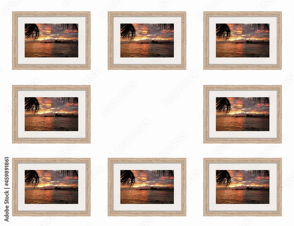 Picture collage layout frame guide design Stock Photo | Adobe Stock