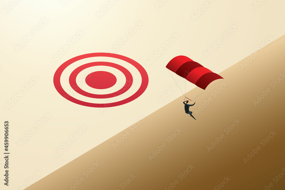 Failed goal setting wrong focus. Stock Vector | Adobe Stock