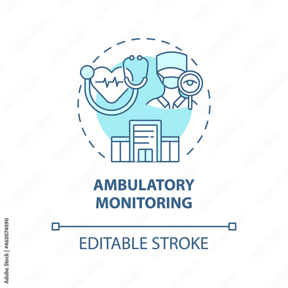 Ambulatory monitoring concept icon. Hypertension test abstract idea ...