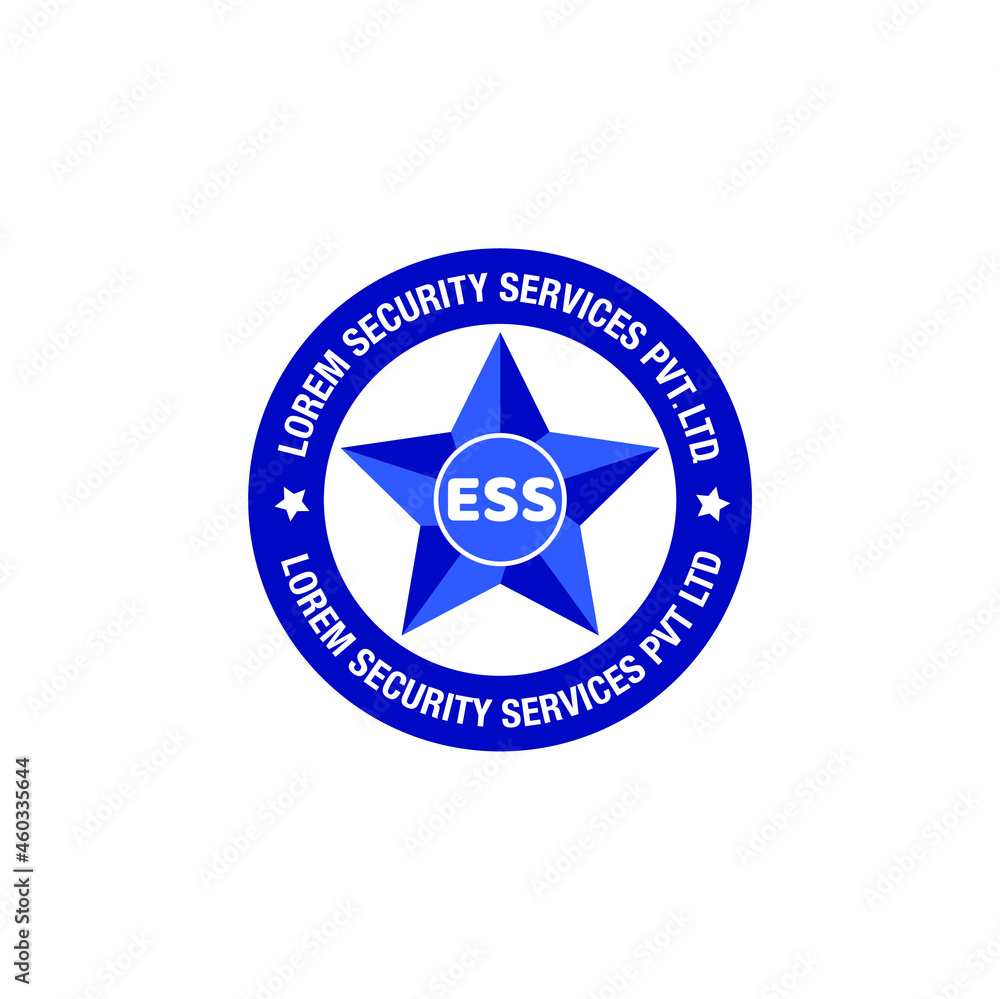Security Services logo with star icon. ESS star security. の Stock ベクター | Adobe Stock