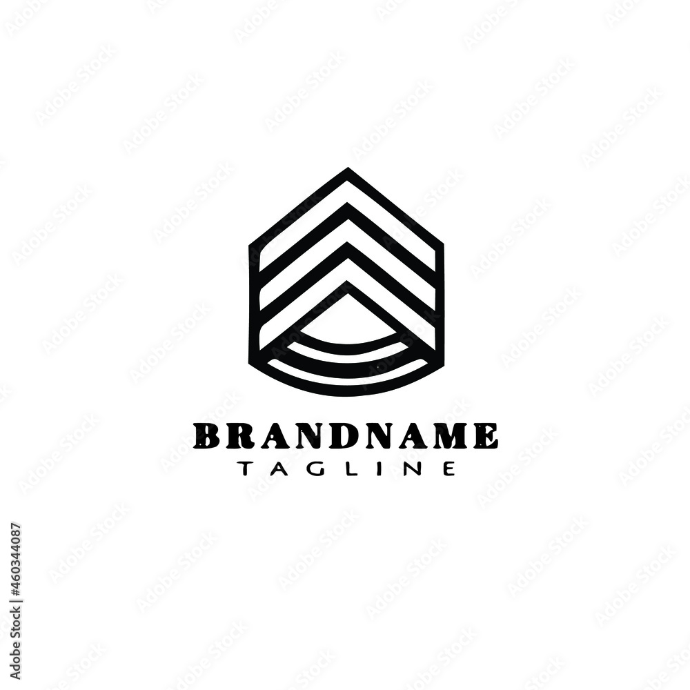 army rank logo cute icon design template black isolated vector ...