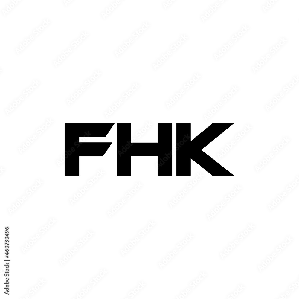 FHK letter logo design with white background in illustrator, vector ...
