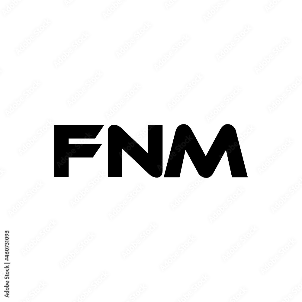 FNM letter logo design with white background in illustrator, vector ...