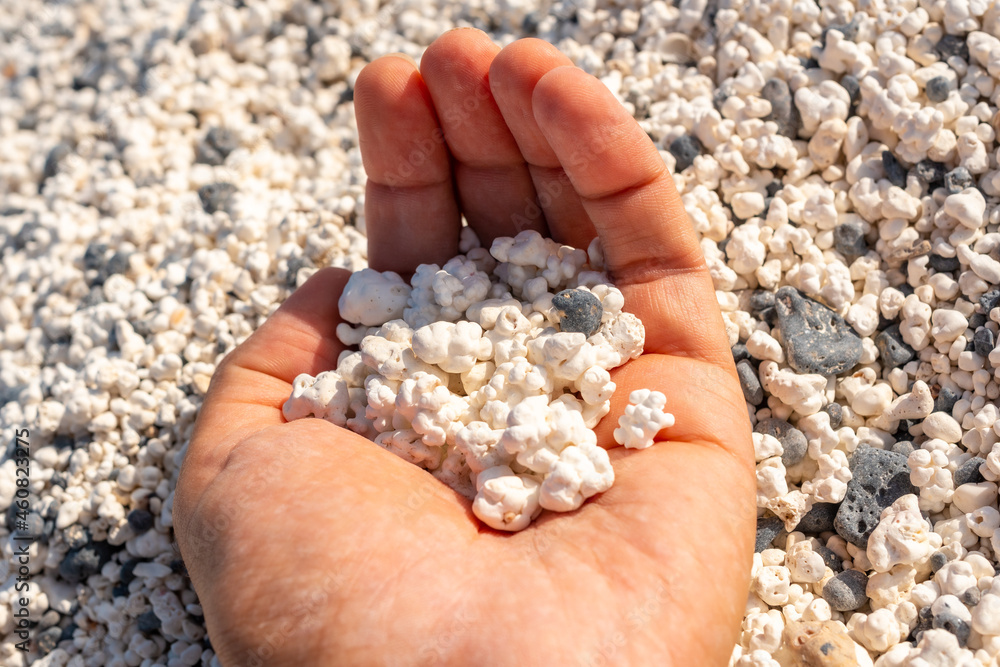 Popcorn Beach near the town of Corralejo, north of the island of ...