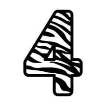 Number 4 Zebra Free Stock Photo - Public Domain Pictures