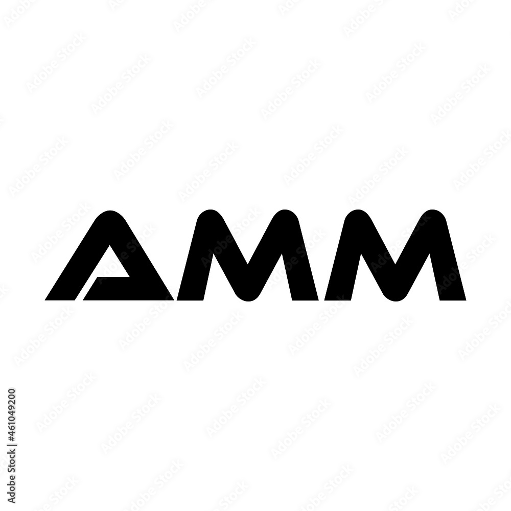 AMM letter logo design with white background in illustrator, vector ...