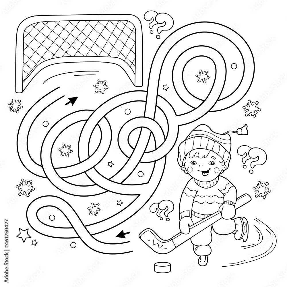 coloring book hockey