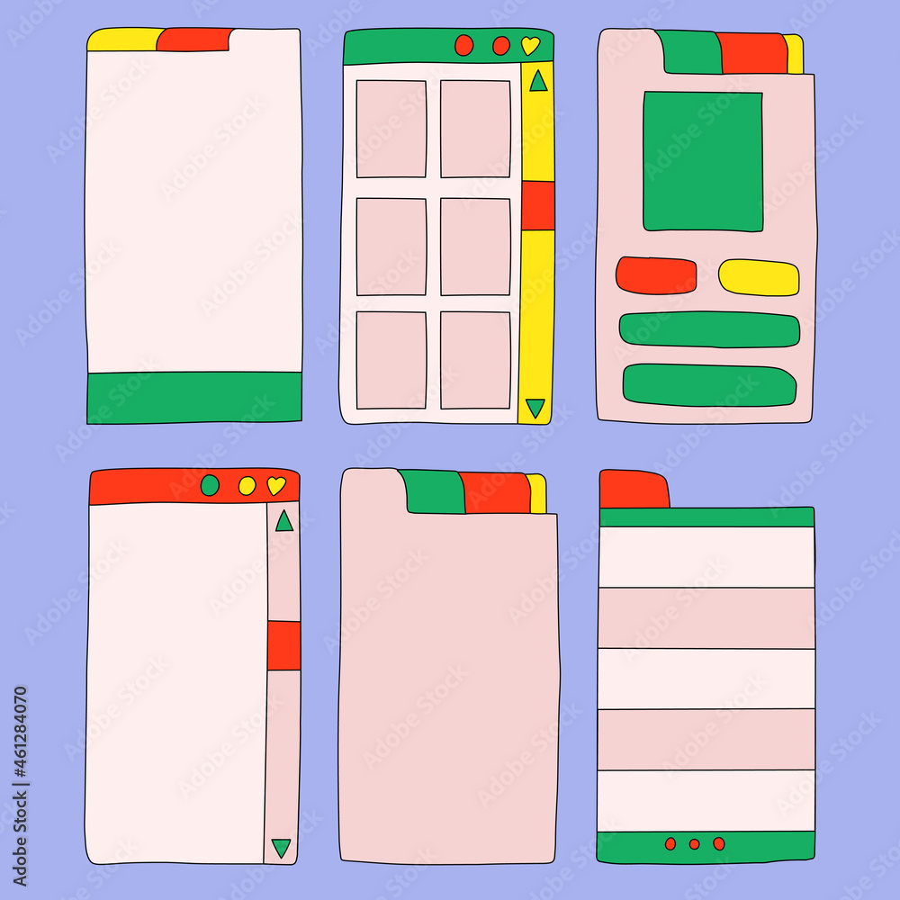 collection of 80s and 90s style stationary templates software operating ...