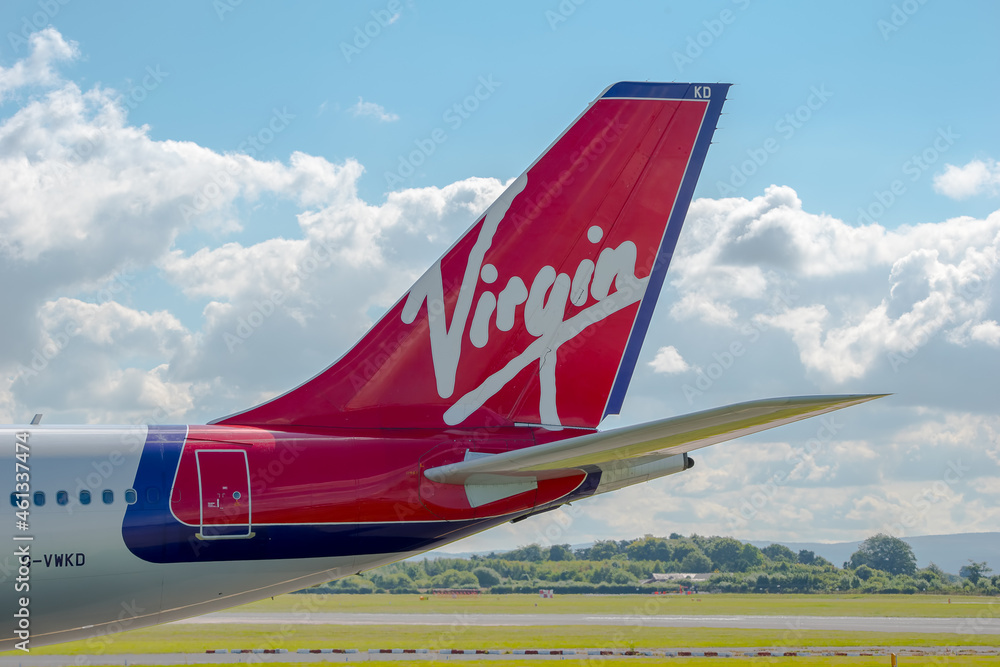 Virgin Atlantic Airways Airbus A340 tail Stock Photo | Adobe Stock