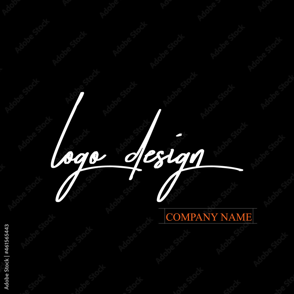 logo design, signature logo. Stock Illustration | Adobe Stock