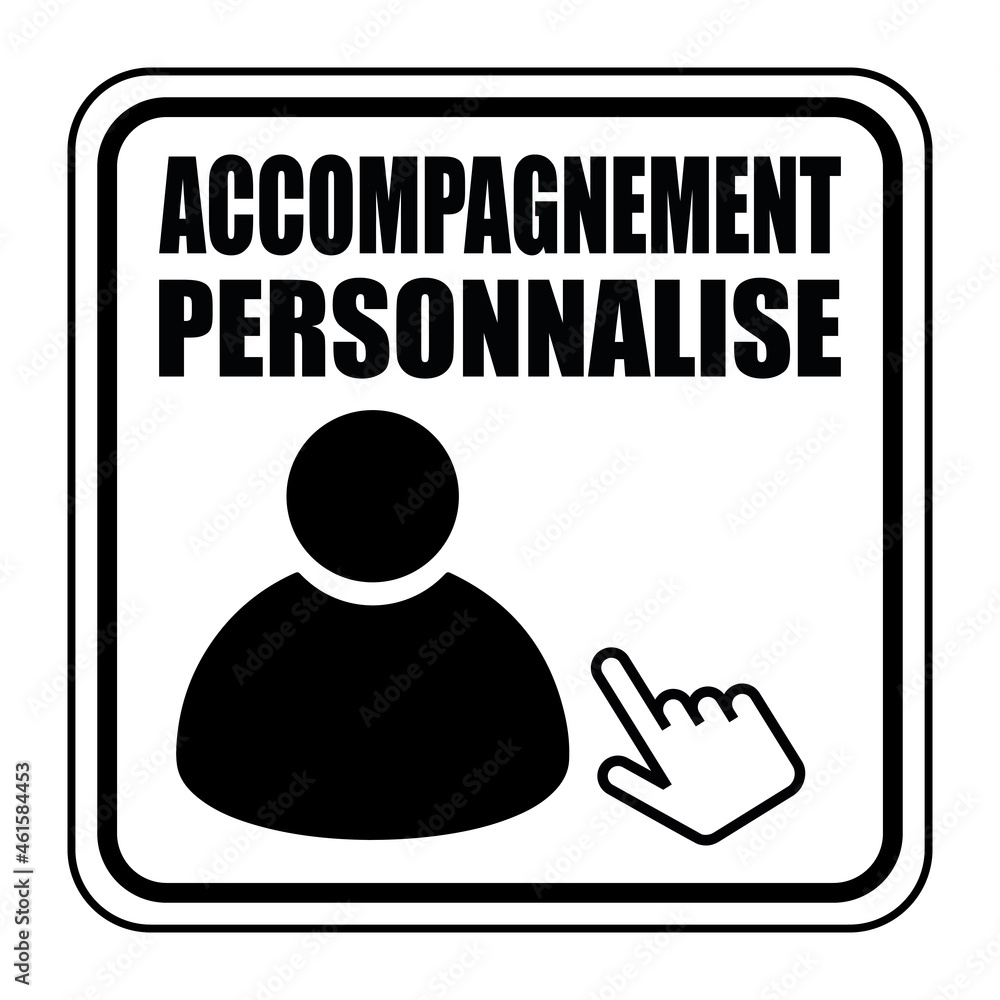 Logo accompagnement personnalisé. Stock Vector | Adobe Stock