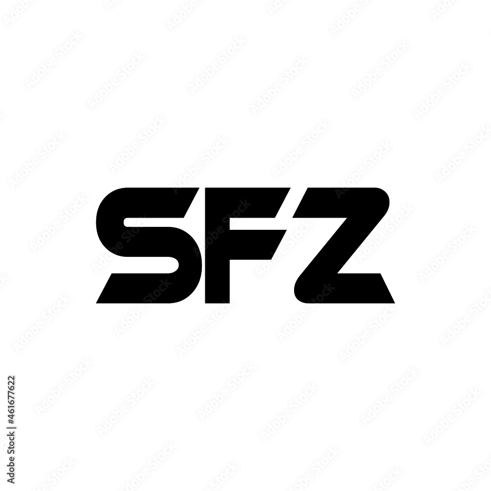 SFZ letter logo design with white background in illustrator, vector ...