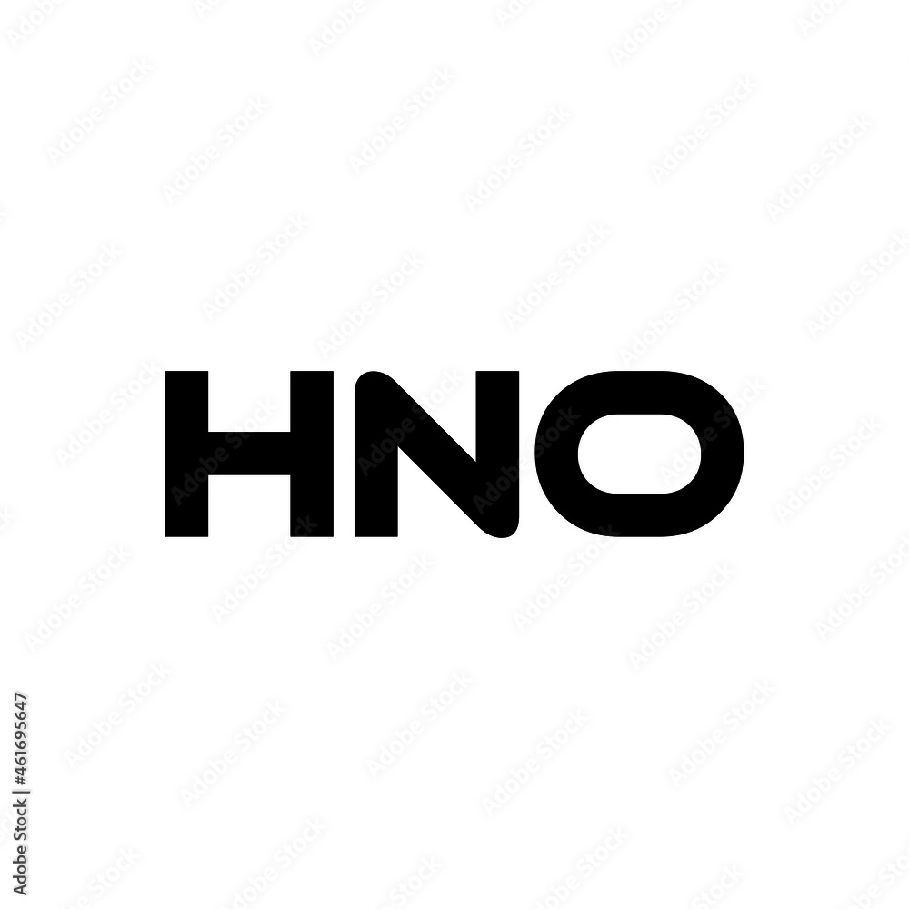 HNO letter logo design with white background in illustrator, vector ...