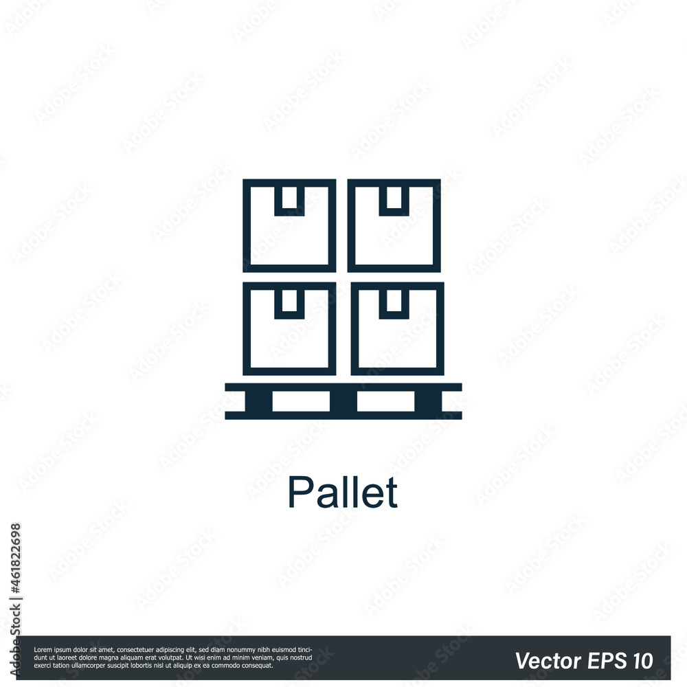 pallet icon cargo symbol vector illustration Stock Vector | Adobe Stock