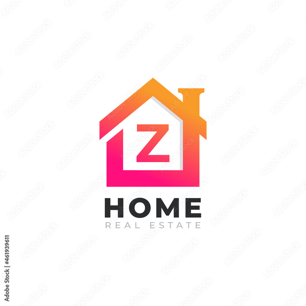 Initial Letter Z Home House Logo Design. Real Estate Logo Concept ...