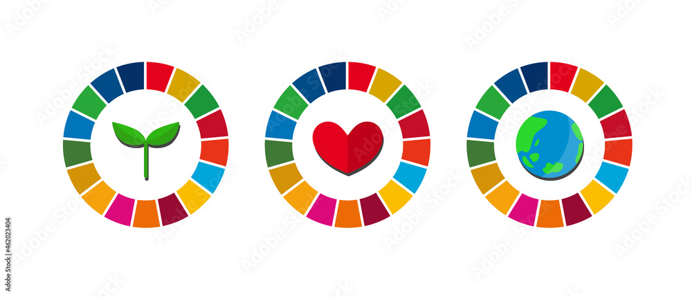 Symbol icons for a bright future inspired by Sustainable Development ...