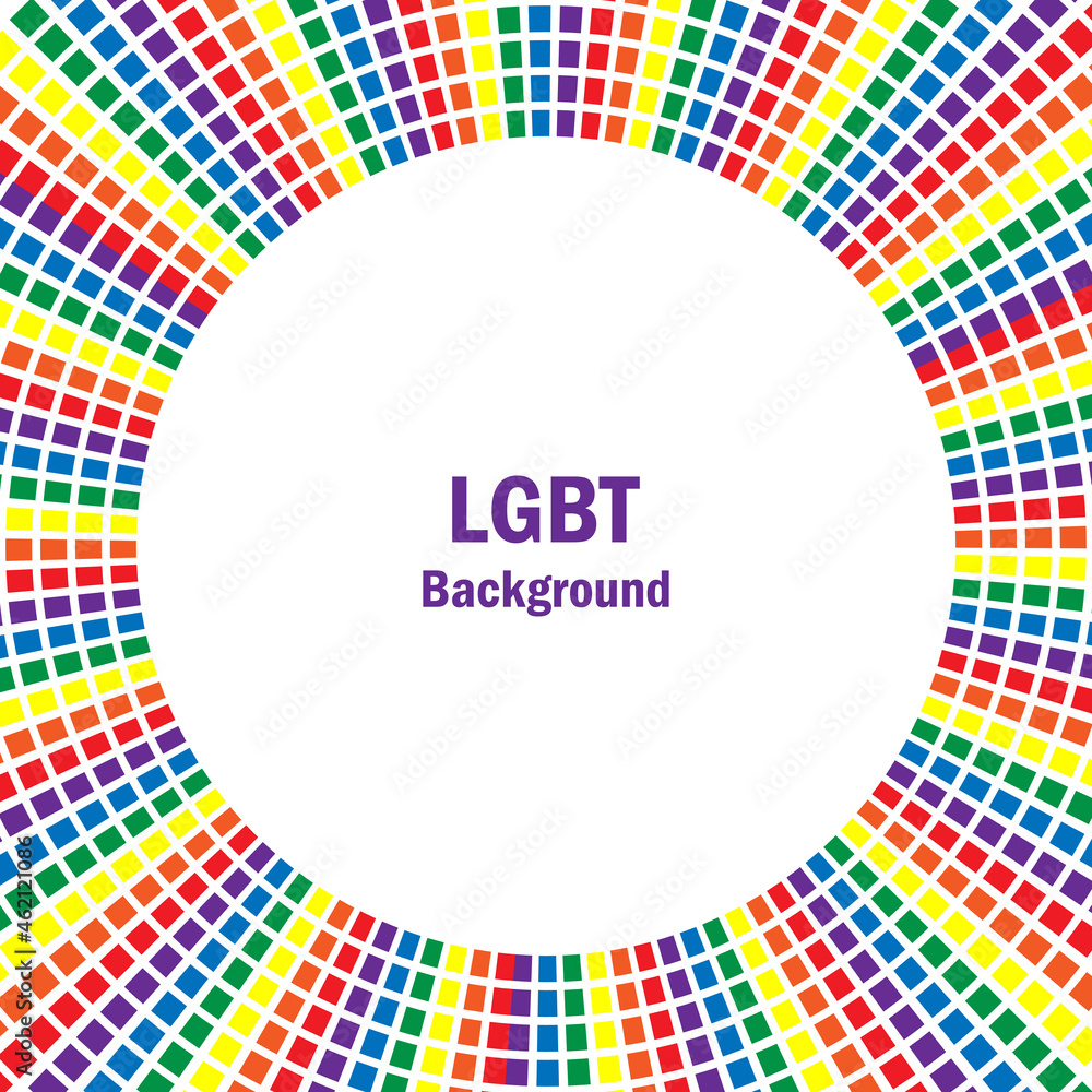 LGBT rainbow color sexual identity in sound wave cirle shape. Gay ...